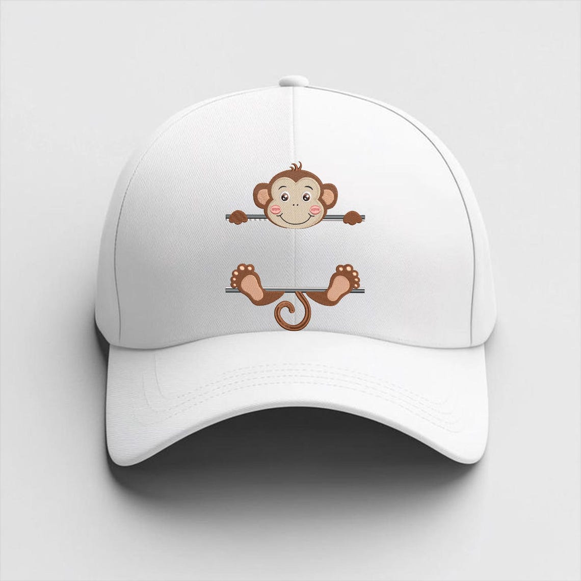 Monkey Split Embroidery Design, Monkey Name Frame Embroidery Design ...