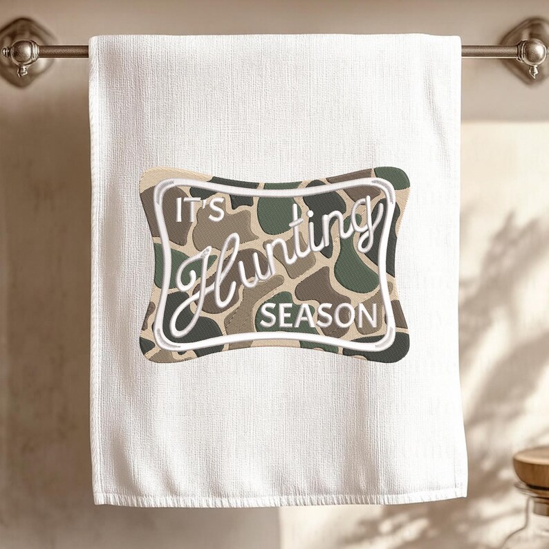 It's Hunting Season Embroidery Design, Camo Southern Boy Embroidery ...