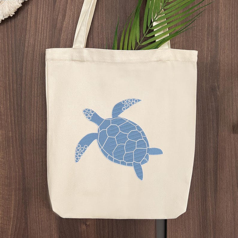 Turtle Embroidery Design, Sea Culture Embroidery Design, Summer ...