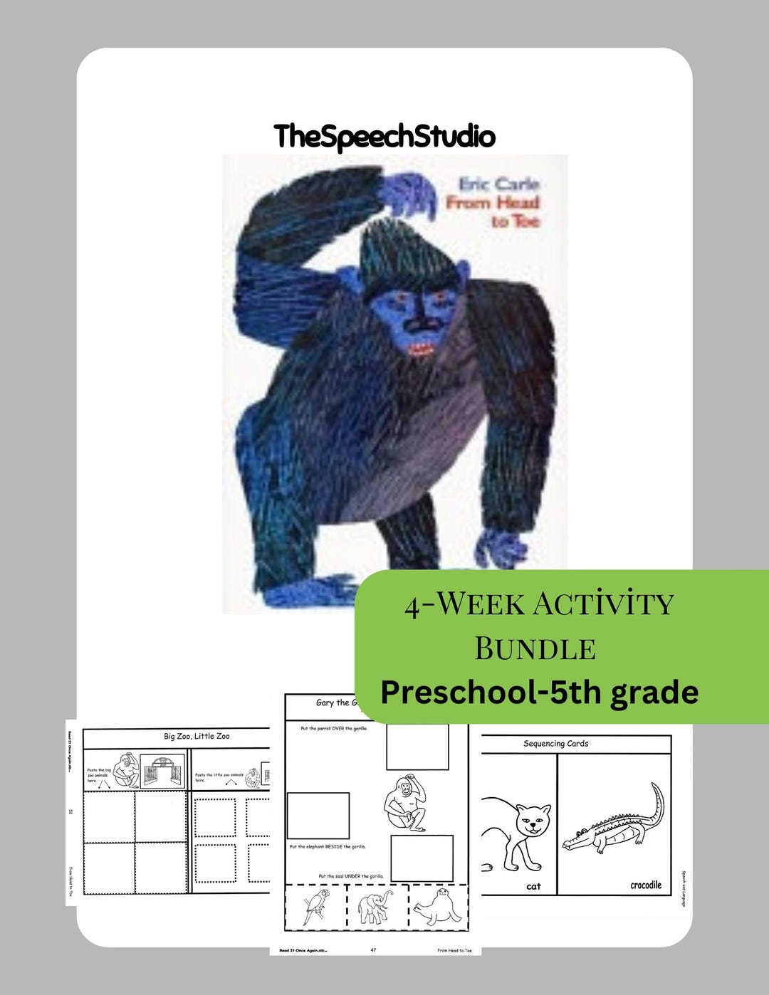 Speech Therapy Story Companion | From Head to Toe | Movement-based ...