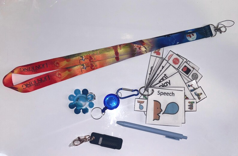 Lion King Themed Multimodal Communication Lanyard With Fidget and Pen ...