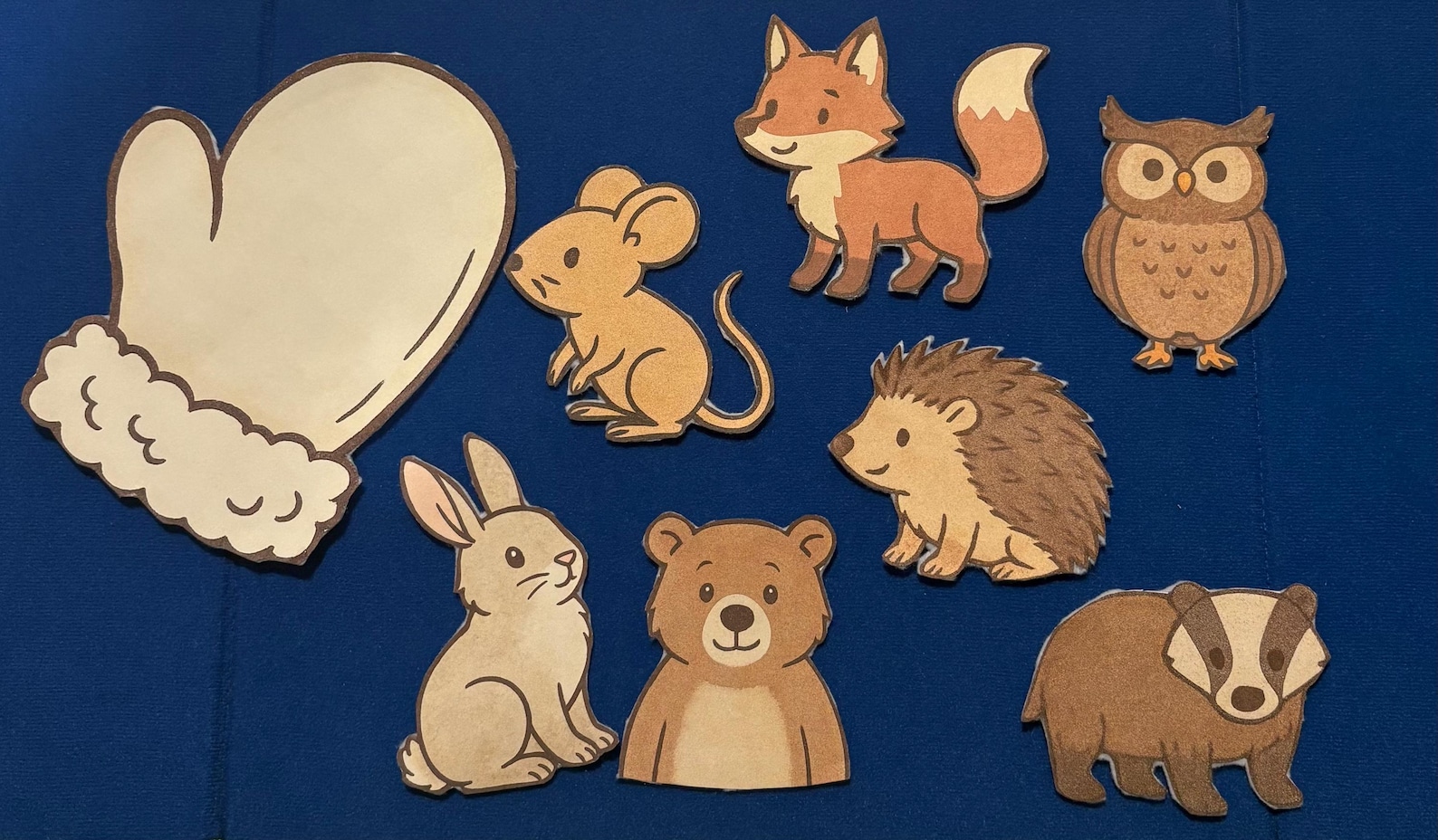 Felt Board Story Set – the Mitten | Jan Brett Story Visuals | Speech ...