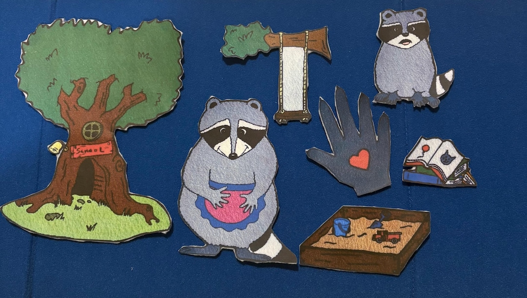 Felt Board Story Set – the Kissing Hand | Visual Story Retell Props ...