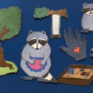 Felt Board Story Set – the Kissing Hand | Visual Story Retell Props ...