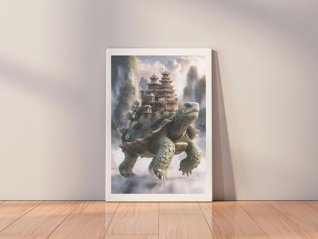 Portrait Colossus City Art Print, Giant Creature Back Settlement Decor ...