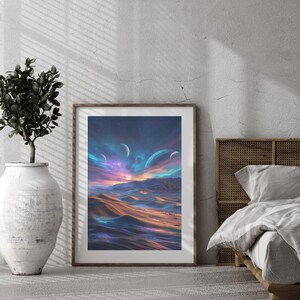 Portrait Vibrant Ocean Sunset Print, Beautiful Sea Reflection Art ...