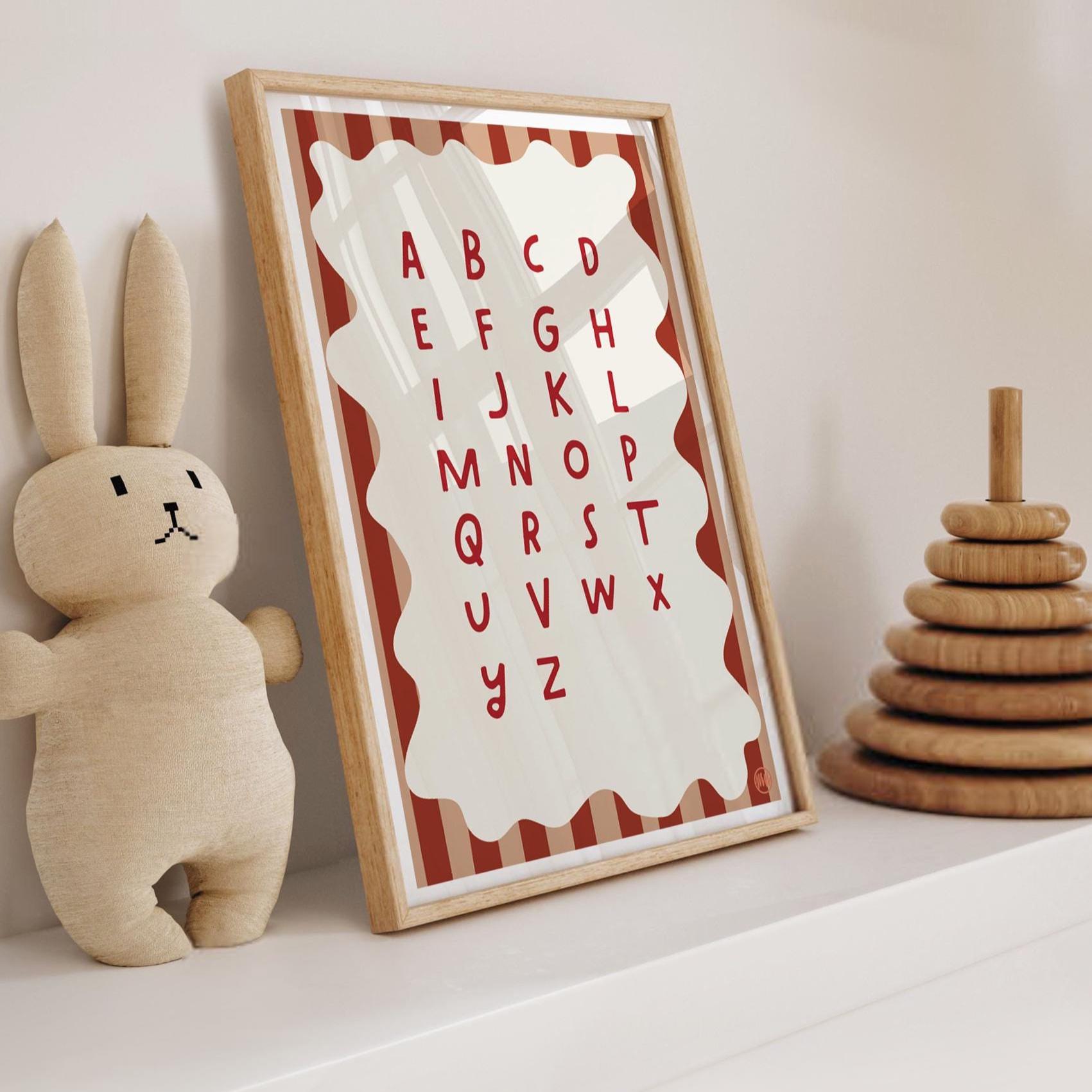 Boho ABC Alphabet Chart, Kids Nursery Print (digital Download) - Etsy