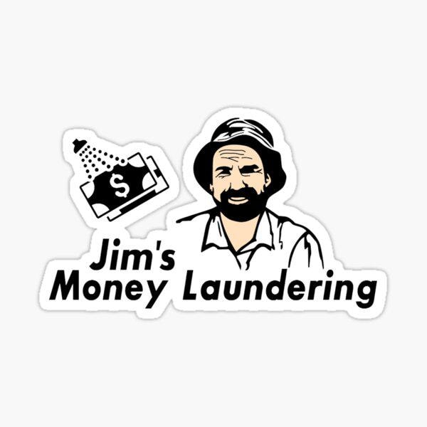 Car Sticker Gift for Men, Jim’s Money Laundering Sticker – Car Sticker ...