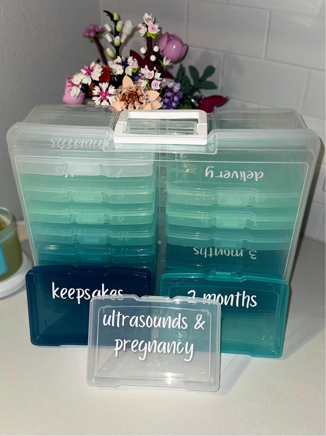 Personalized Baby Photo Keeper Box | Custom Milestone Memory Box | Baby ...