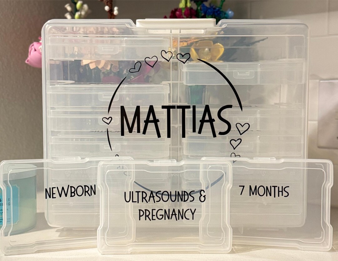 Personalized Baby Photo Keeper Box | Custom Milestone Memory Box | Baby ...