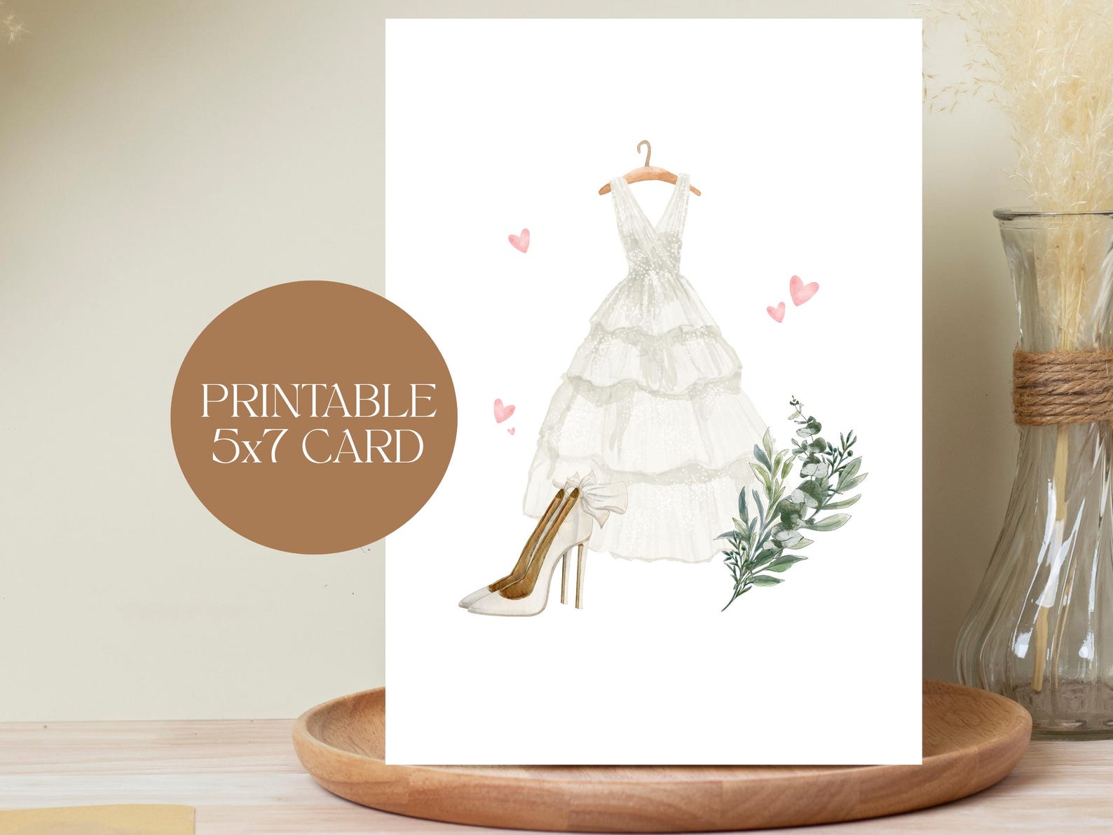Bridal Shower Card, Printable Wedding Card, Bride-to-be Shower Card ...