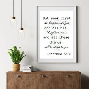 But Seek First the Kingdom of God and His Righteousness and All These ...
