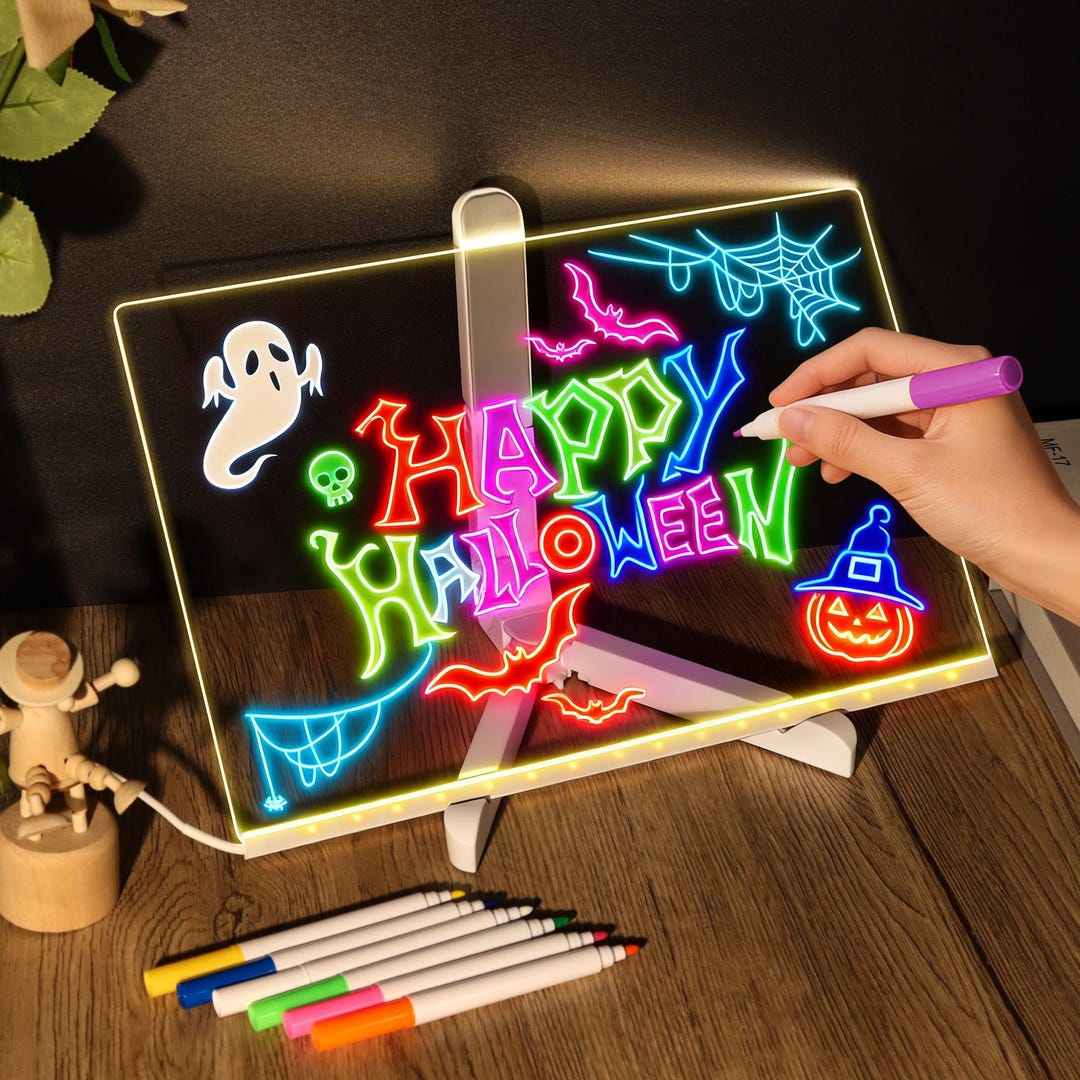 LED Drawing Board for Kids,acrylic Dry Erase Board With Light,led Note ...