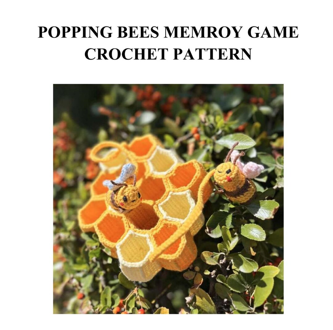 Popping Bees Memory Game Crochet Pattern - Etsy