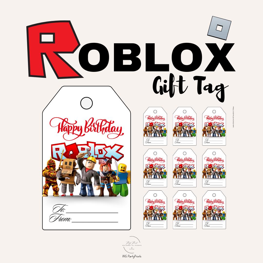 Roblox Birthday Gift Tags: Kids Gaming Party Favors (digital Download ...