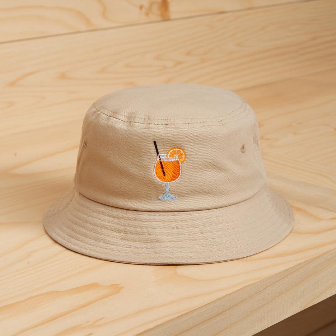 Aperol Spritz Bucket Hat, Summer Drink Hat, Tini Time Cap, Cocktail ...