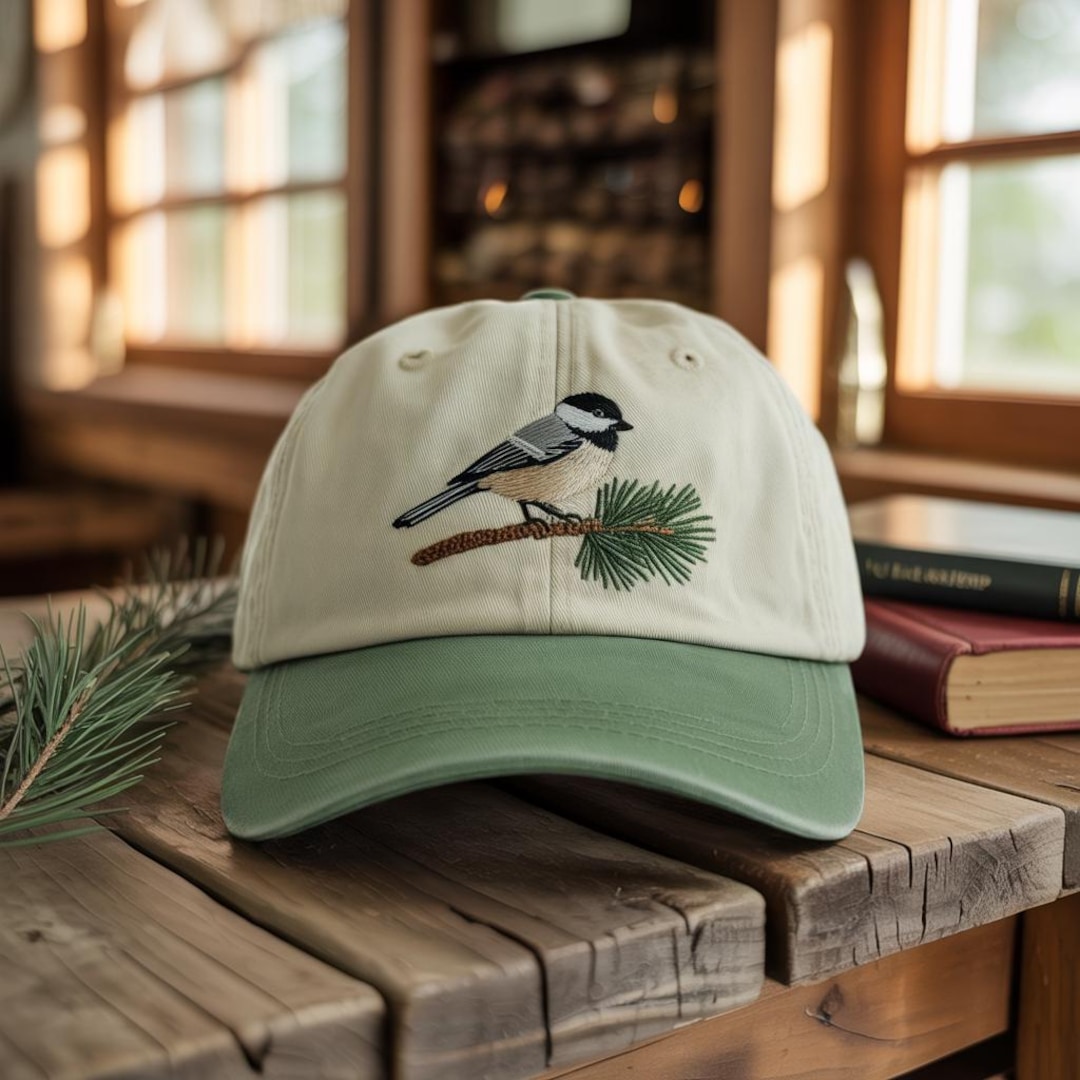 Chickadee Embroidered Dad Hat, Bird Lover Gift, Birdwatching Baseball ...