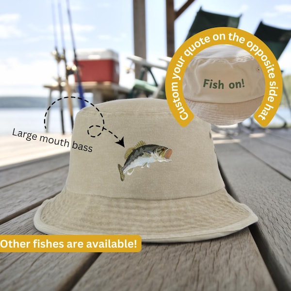 Fishing Bucket Hat - Etsy