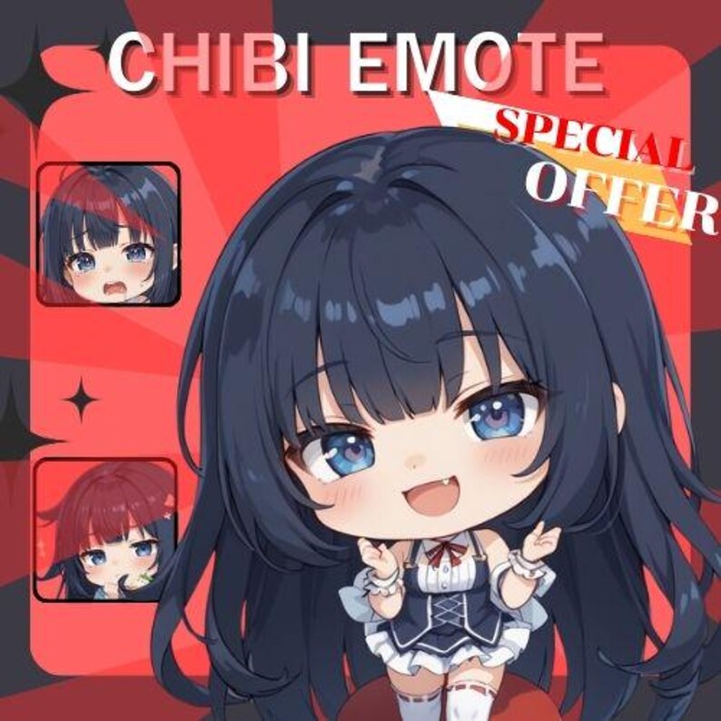 10x Custom Chibi Emotes | Twitch & Discord Sticker Set | Digital ...