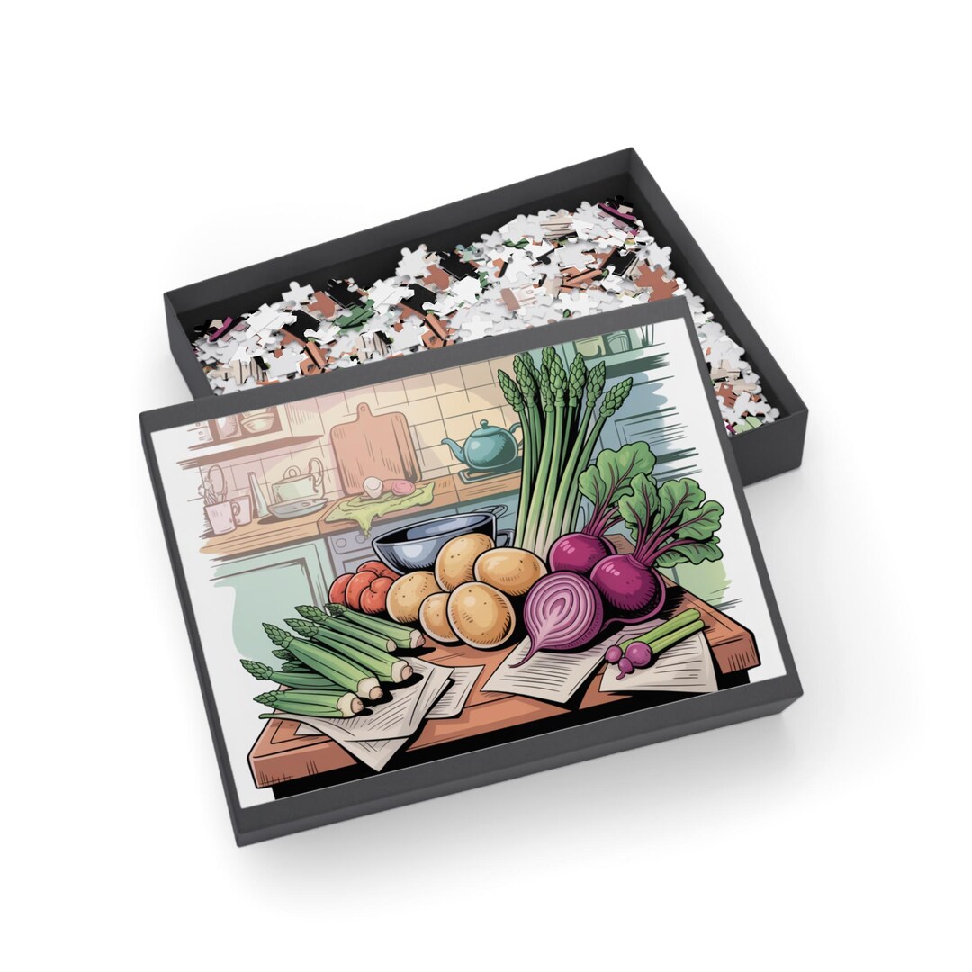 Farmers Market Vegetables Puzzle 500-piece | Kitchen Produce Jigsaw - Etsy