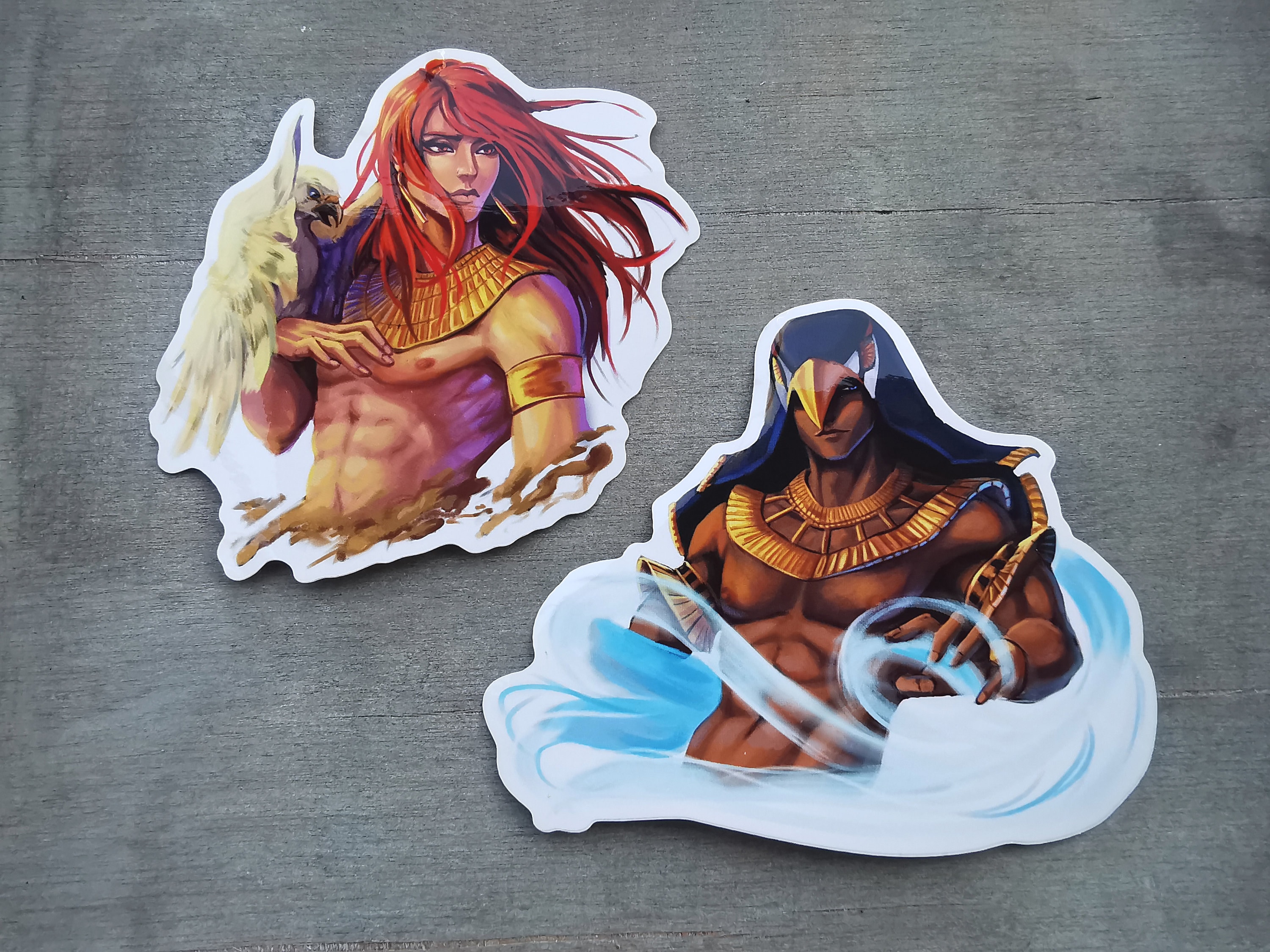 Ennead Manhwa Egyptian God Seth Horus Stickers - Etsy Australia