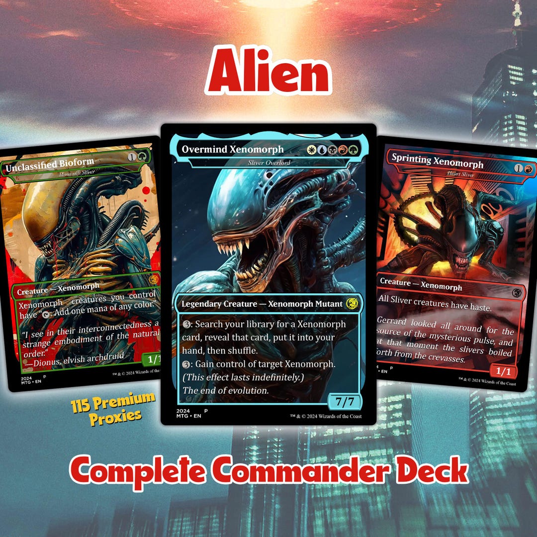 Alien Commander Deck – Alien Custom MTG Proxy Cards | Sci-fi Alien Full ...