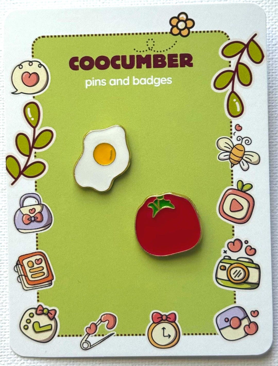 Set of 2 Cute Enamel Pins, Mixed Designs for Collectors, Badges, Trendy ...