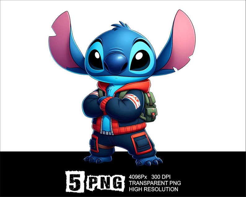 Soldier Stitch Gamer Design 5 PNG Stitch Clipart High Resolution Png ...