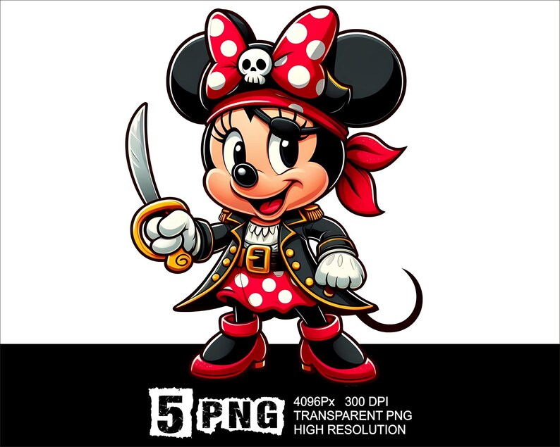 Minnie Pirates Girl Design 5 PNG Minnie Clipart High Resolution Png ...