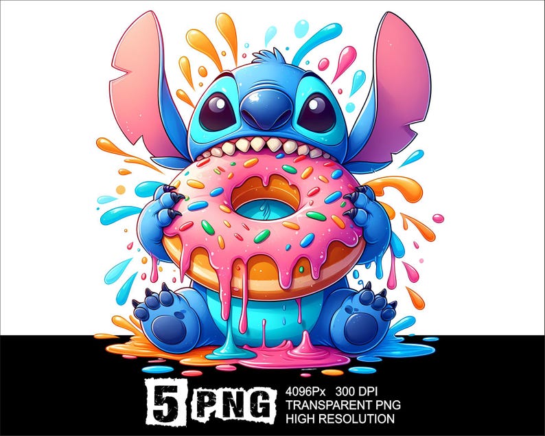 Stitch Donut Design 5 PNG Stitch Clipart High Resolution Png Design ...