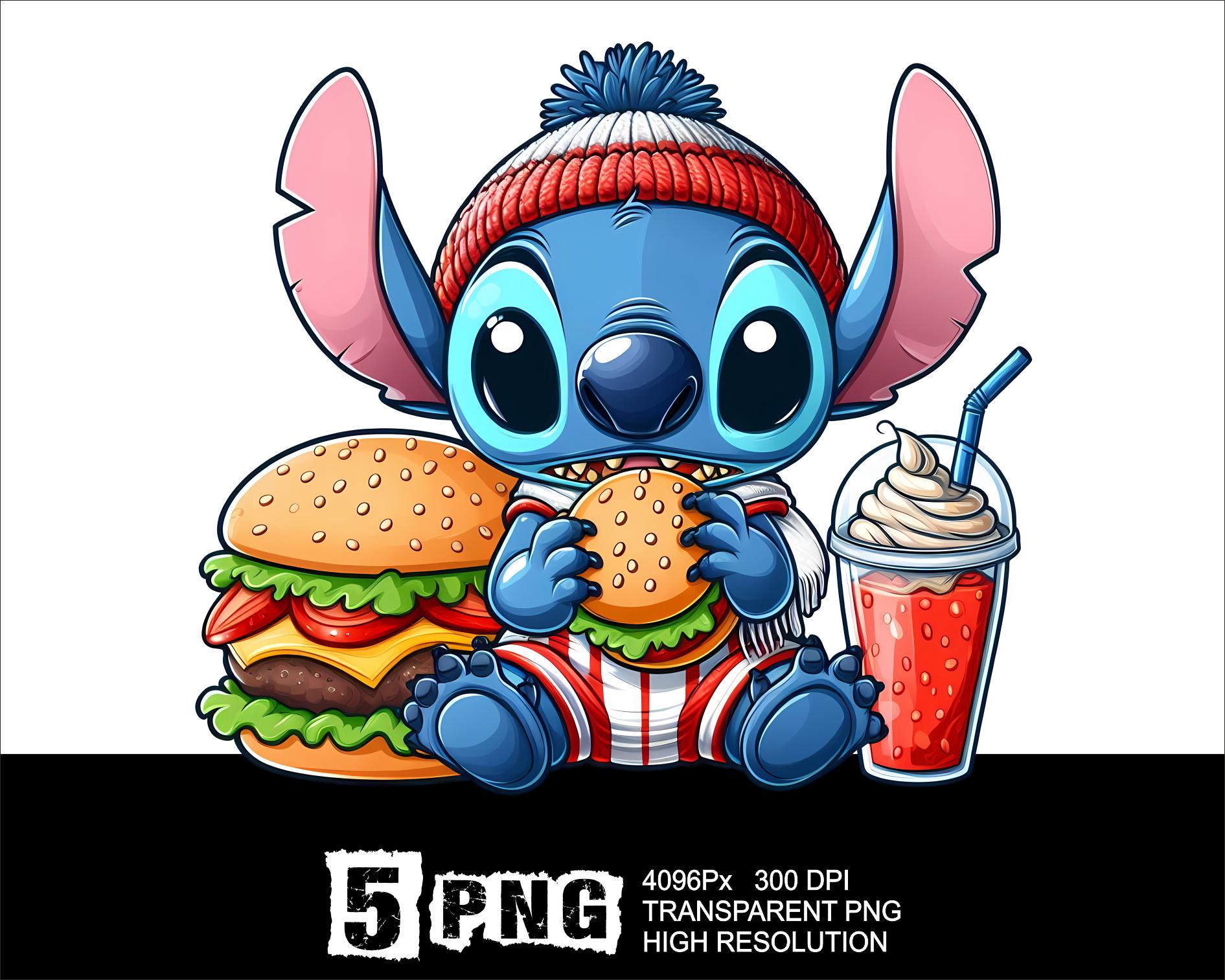 Stitch Hamburger Design 5 PNG Stitch Clipart High Resolution Png Design ...