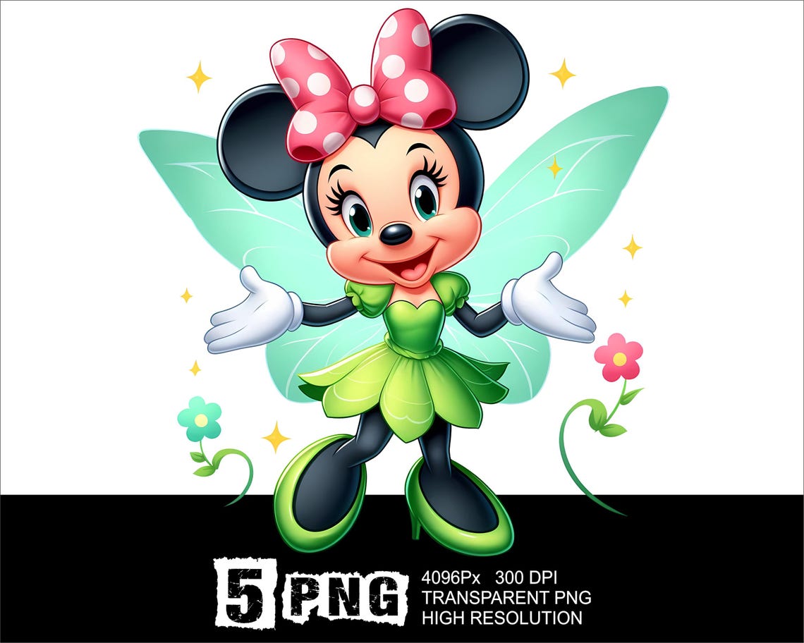 Minnie Fairy Tinker Design 5 PNG Fairy Minnie High Resolution Png ...