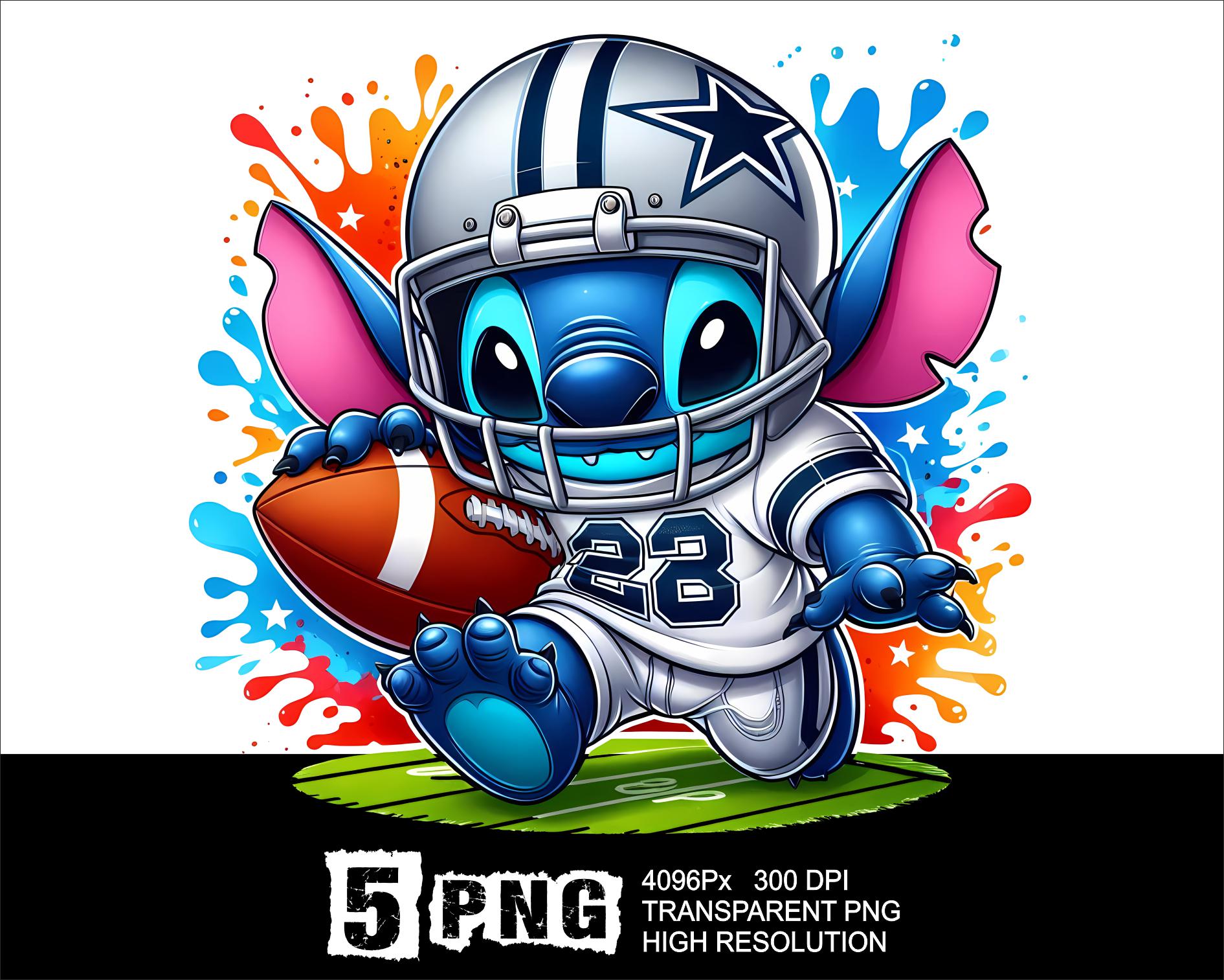 Stitch Football Cowboy 5 PNG Stitch Splash Design High Resolution Png ...