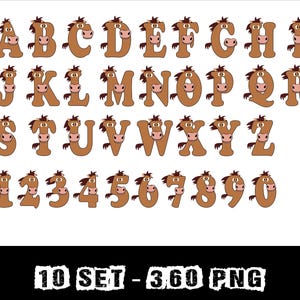 10 Bundle Toy Story Alphabet PNG Letter Toy Story Doodle Font Png ...