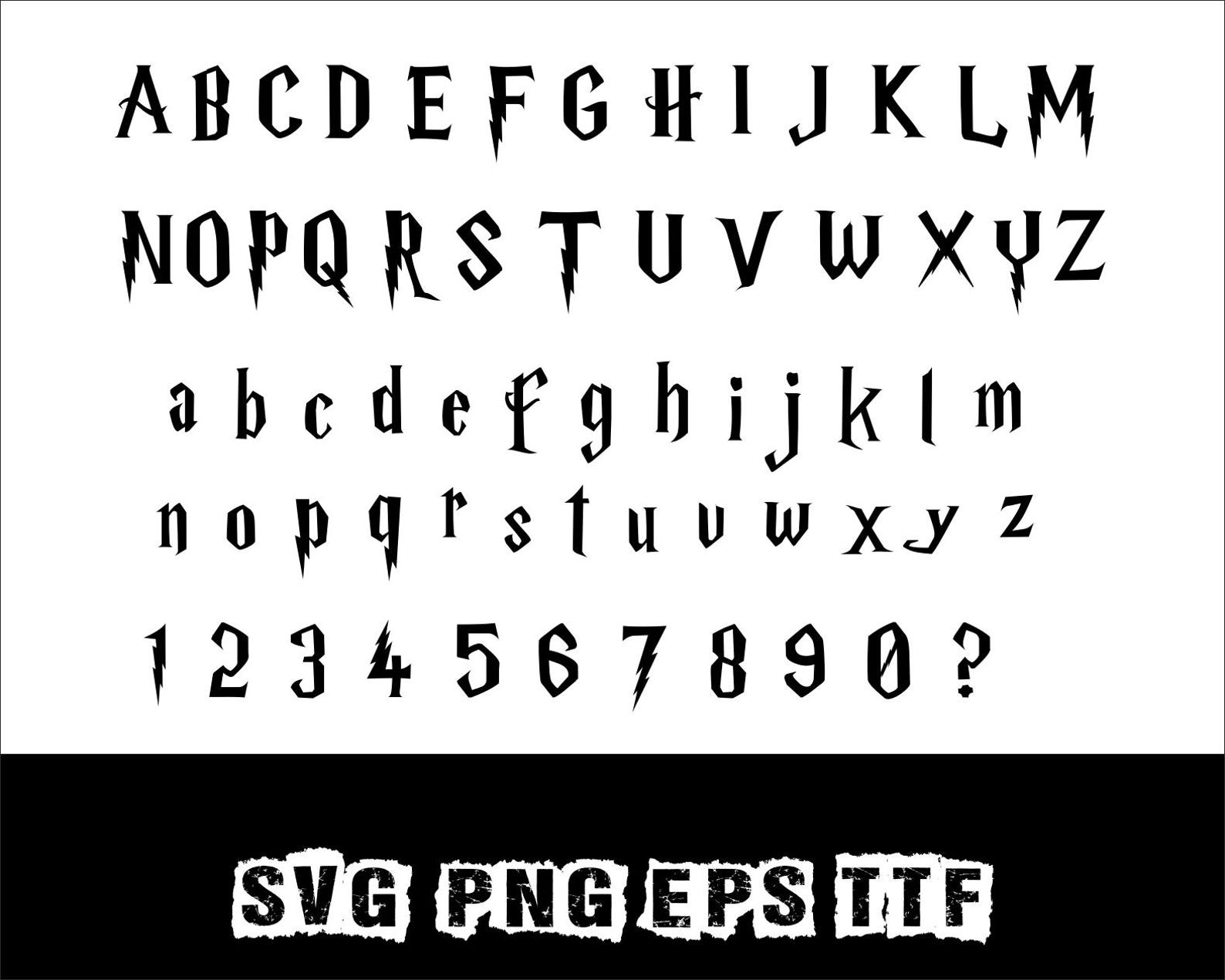 Cartoon Poter Font Svg Hero Alphabet Wizard Svg Font for Cricut Svg Png ...