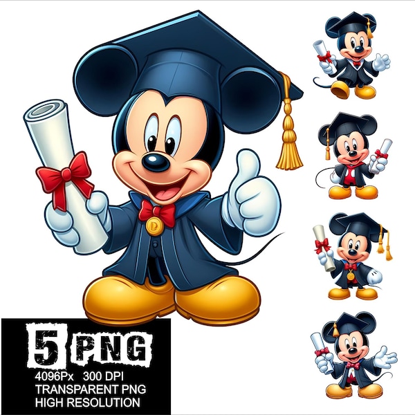 Mickey Graduation - Etsy