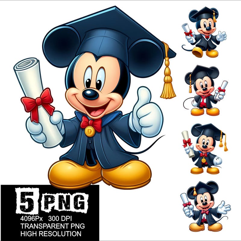 Mickey Graduation - Etsy