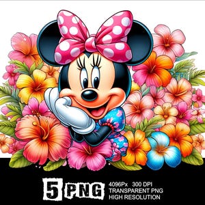 Minnie Flowers Design 5 PNG Minnie Clipart High Resolution Png Design ...