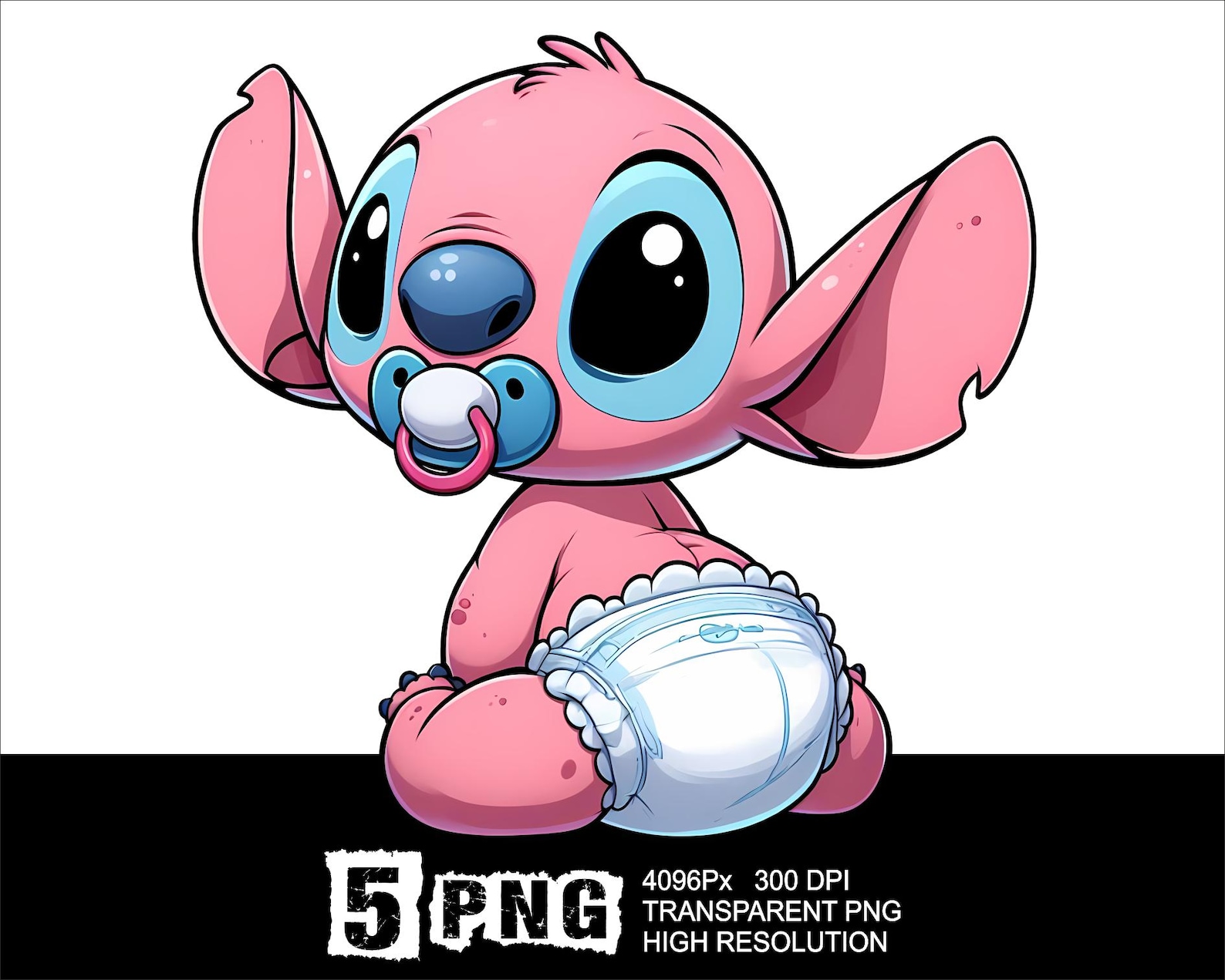 Girl Baby Stitch Design 5 PNG Angel Stitch Clipart High Resolution Png ...