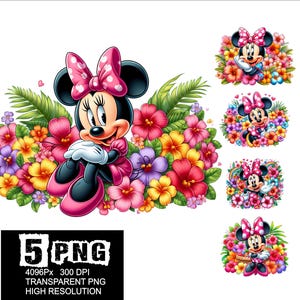 Minnie Flowers Design 5 PNG Minnie Clipart High Resolution Png Design ...