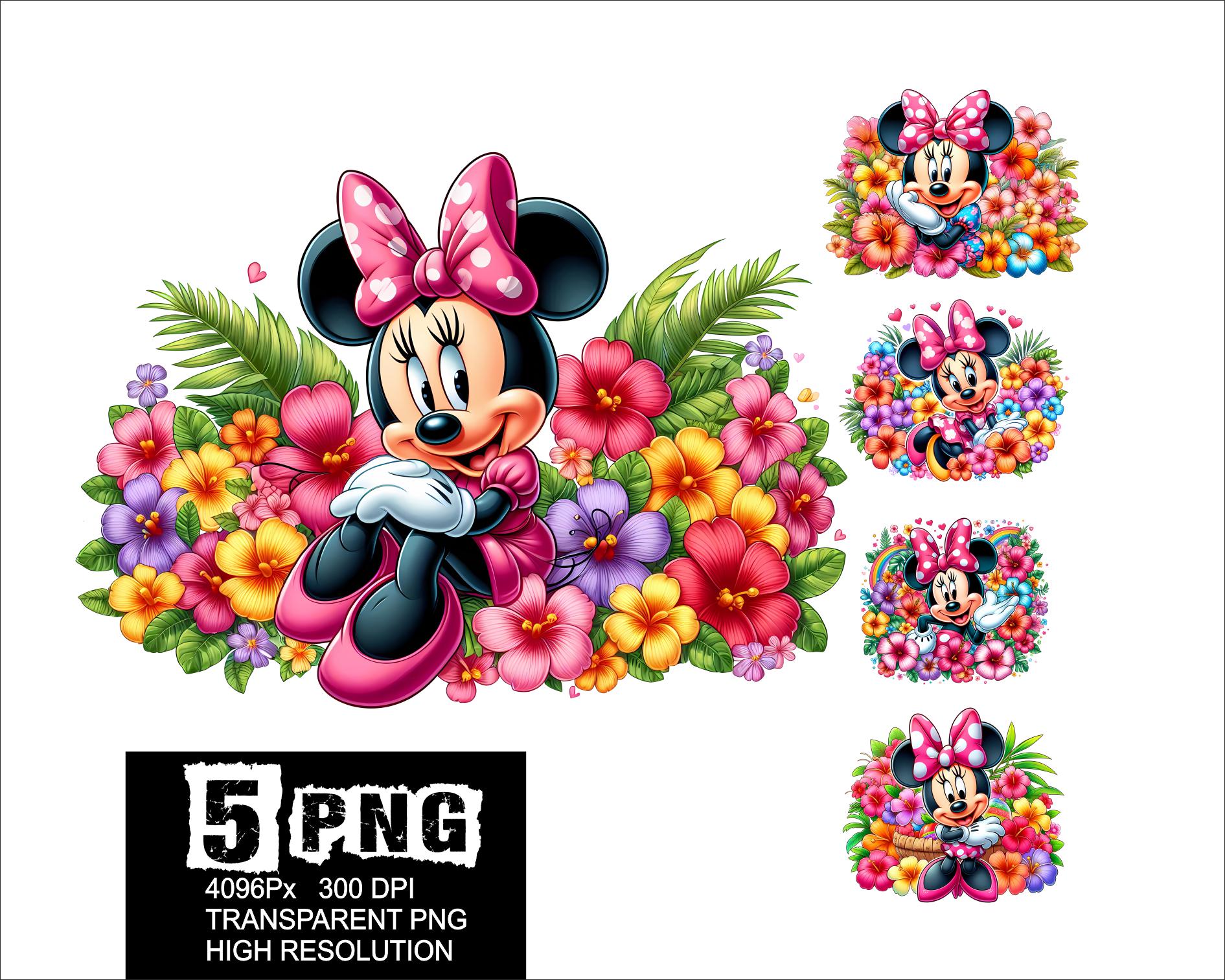 Minnie Flowers Design 5 PNG Minnie Clipart High Resolution Png Design ...