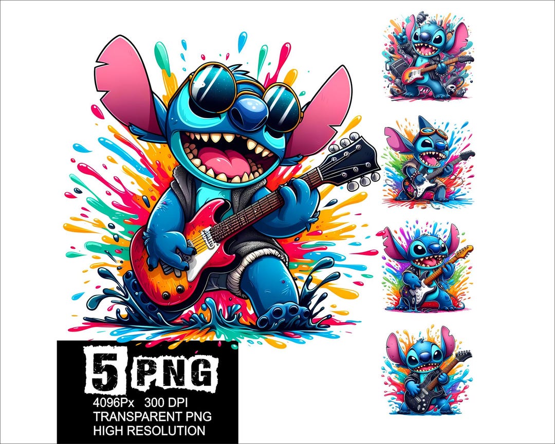 Stitch Rock Design 5 PNG Stitch Splash High Resolution Png Design ...