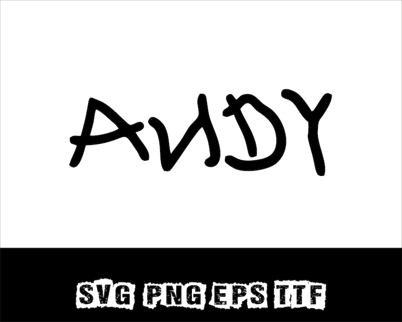 ANDY Toy Story Font Svg Andy Alphabet Andy Toys Story Alphabet for ...