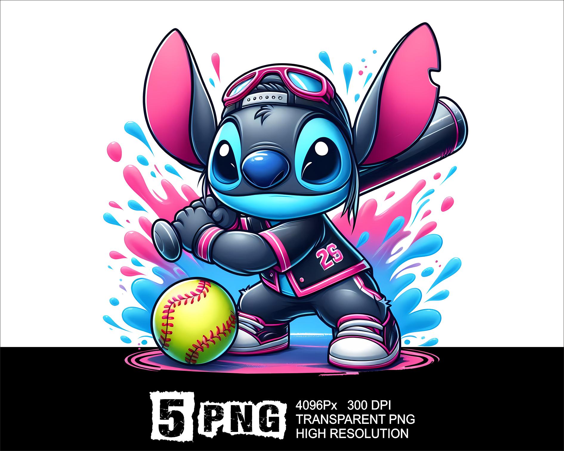 Stitch Softball Design 5 PNG Stitch Clipart High Resolution Png Design ...