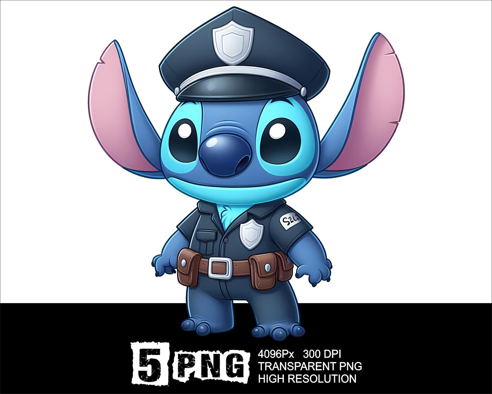 Stitch Police Design 5 PNG Stitch Clipart High Resolution Png Design ...