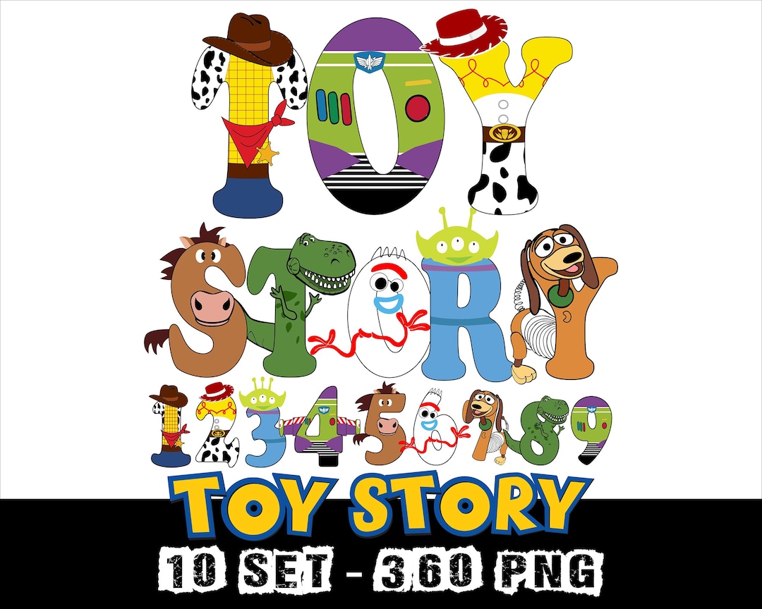 10 Bundle Toy Story Alphabet PNG Letter Toy Story Doodle Font Png ...
