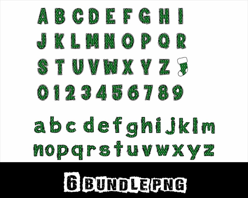 Christmas Alphabet PNG Christmas Letters Numbers Clipart Santa Alphabet ...