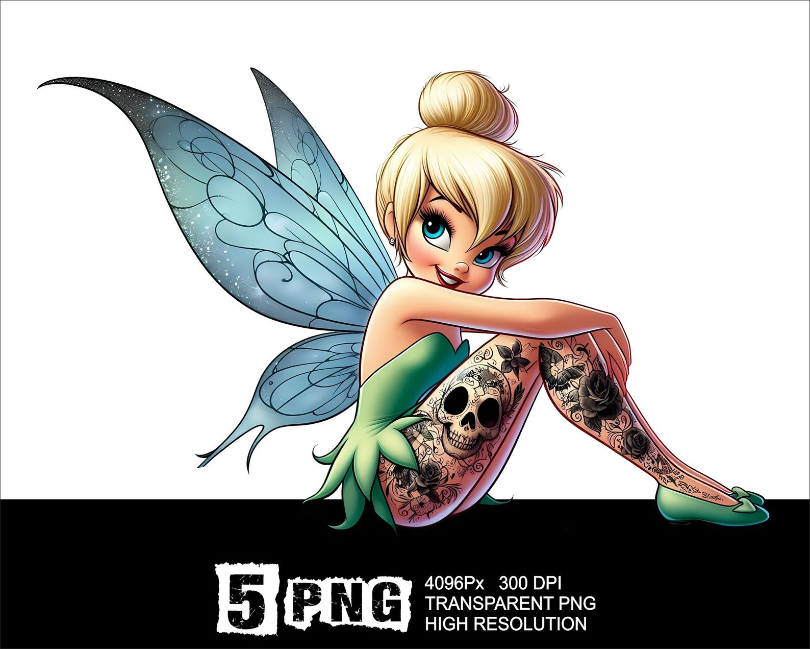 Tinker Gothic Fairy Design 5 PNG Gothic Tinker Fairy Clipart High ...