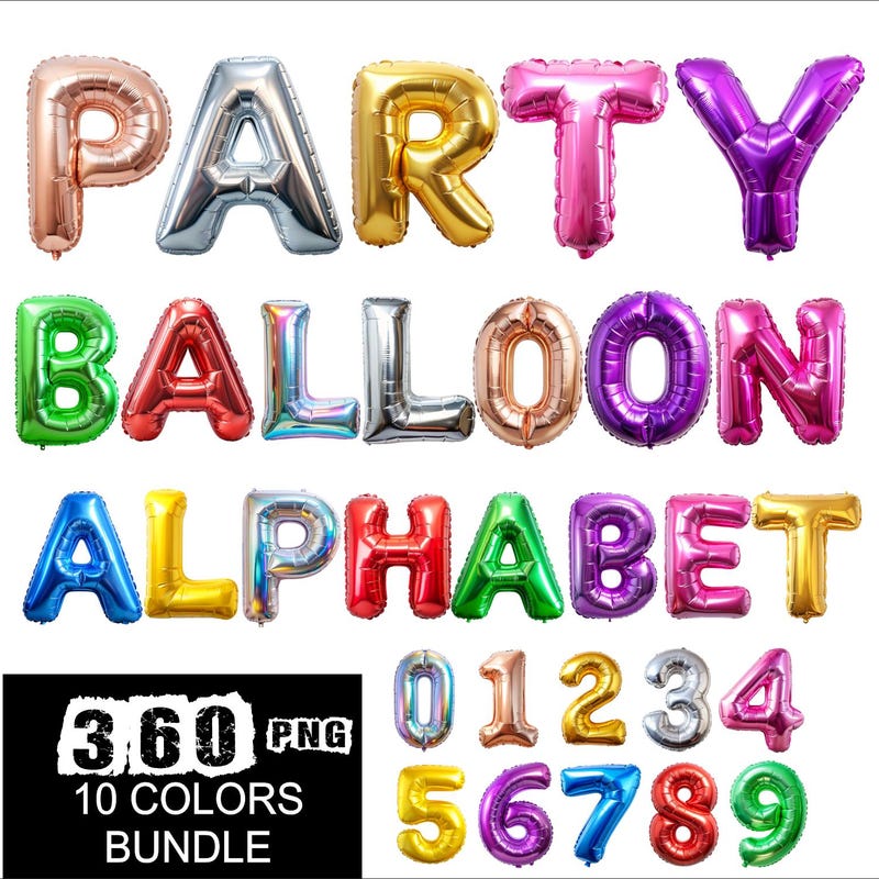Balloon Letters - Etsy