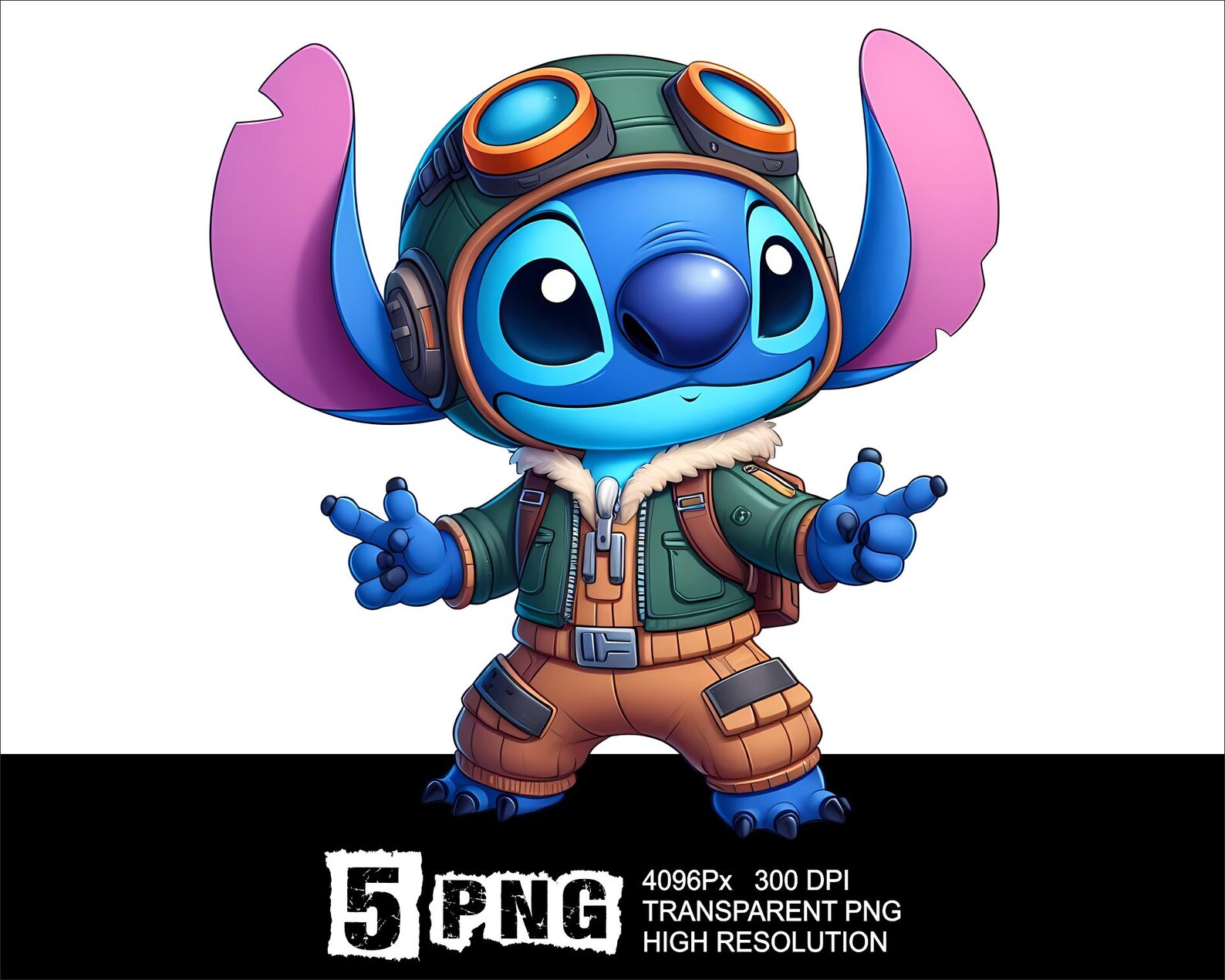 Soldier Stitch Fnite Gamer Design 5 PNG Stitch Clipart High Resolution ...